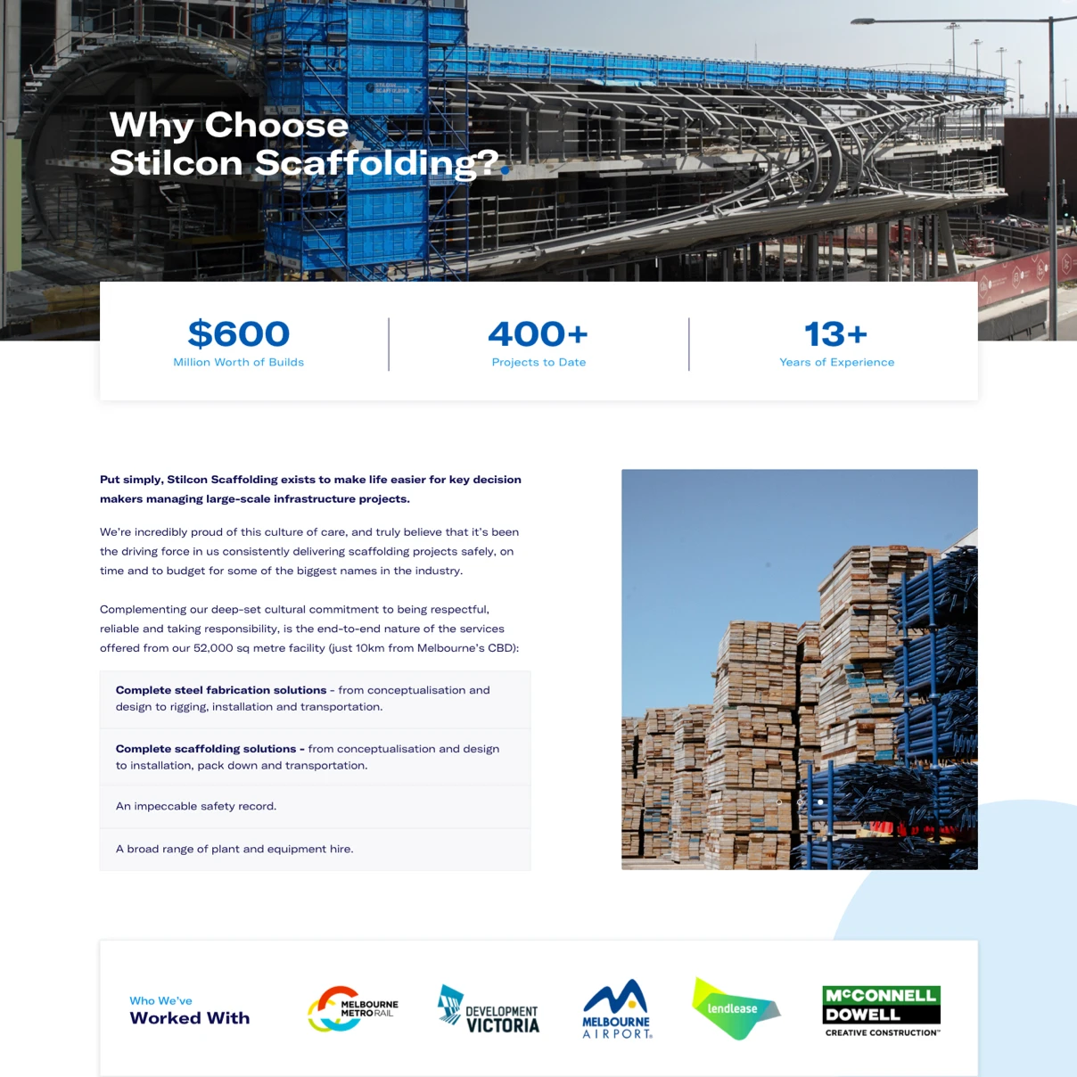 Stilcon Scaffolding | Website Design | Five by Five Website Design