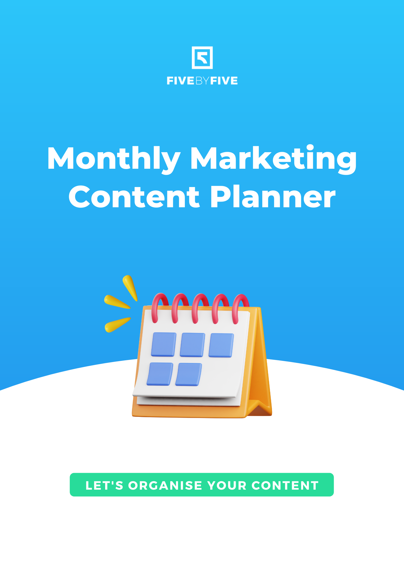 Marketing Content Planner Five By Five